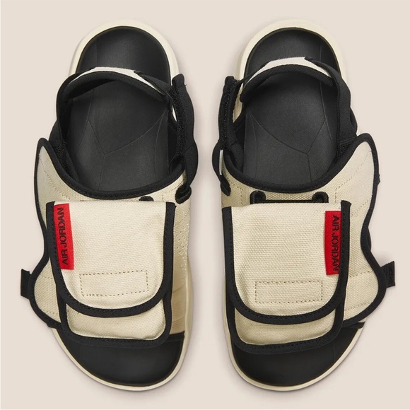 Jordan | Shoes | Jordan Ls Mens Slide Sandals Blackuniversity Redwhite ...